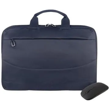 TUCANO IDEA BUNDLE 15.6" LAPTOP BAG WITH WIRELESS MOUSE - BLUE