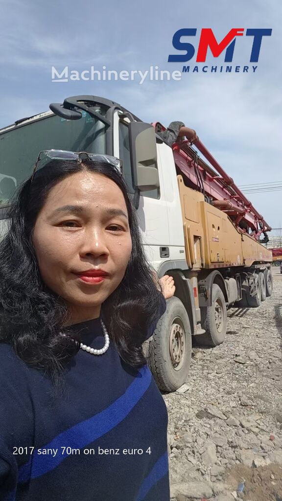 Sany 70m big concrete pump on benz mercedes euro 4 truck pumpa za beton