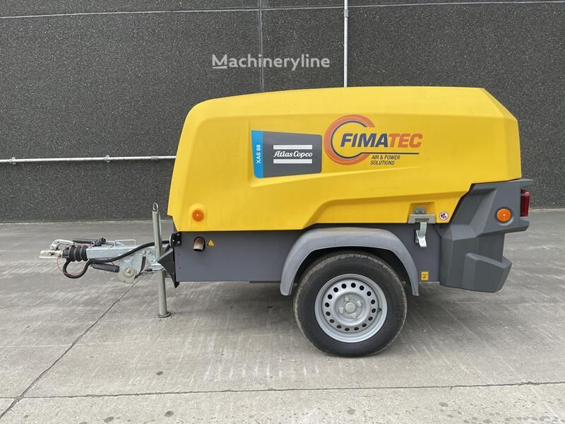 Atlas Copco XAS 68 KD - N WHEELS W.B. DIN EYE mobilni kompresor