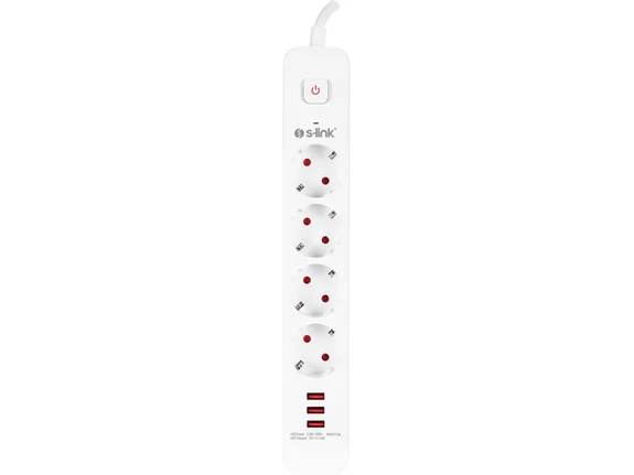 S-Link Produžni kabl sa prenaponskom zaštitom SPG403U 1.5m 4 utičnice
