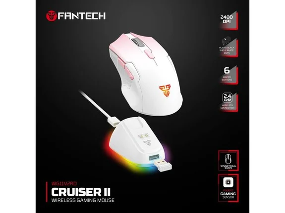 Fantech Miš WG11V2RD Cruiser II Bežični 2.4GHz 1600DPI