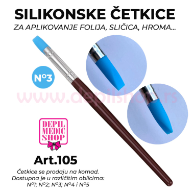 SILIKONSKA ČETKICA ZA FOLIJE No3 Art.0105