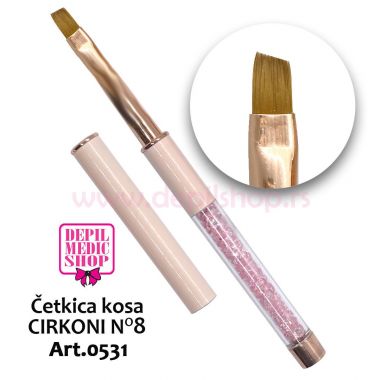 Četkica kosa CIRKONI No8 Art.0531