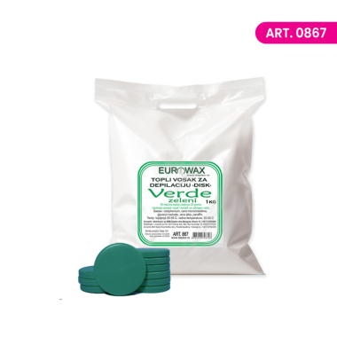Topli vosak DISK Verde 1kg art.0867