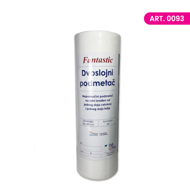 Podmetač A40 kom plastificiran, beli art.0093