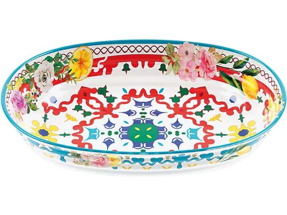 Guzzini Ovalna činija za posluživanje Flower & Lemon