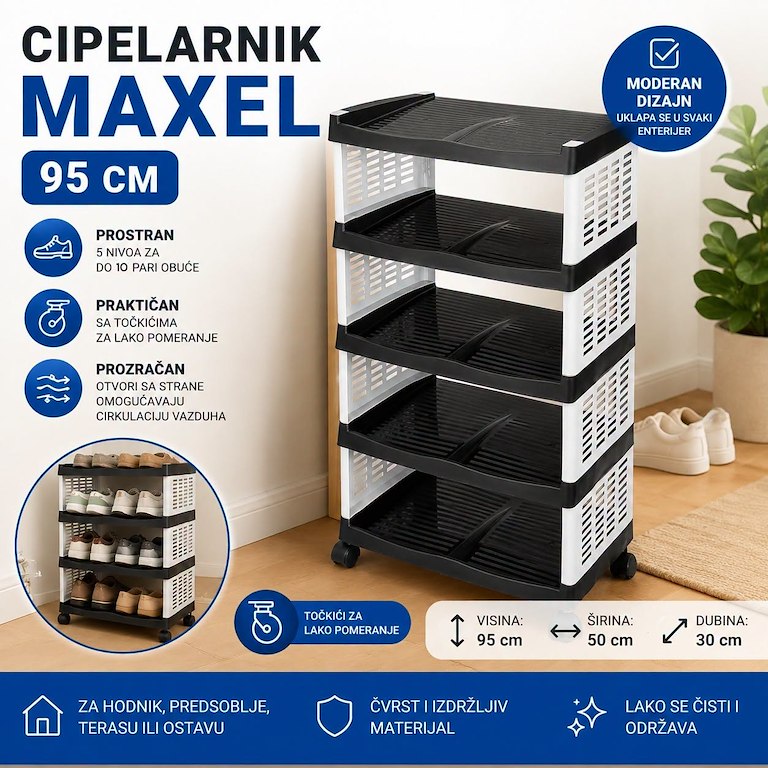 Cipelarnik MAXEL 95 cm SA TOČKIĆIMA