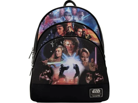 Loungefly Sportski ranac Star Wars Trilogy 2 Triple Pocket Mini STBK0284