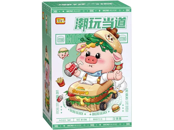 Loz Kocka Hamburger Pig 990kom