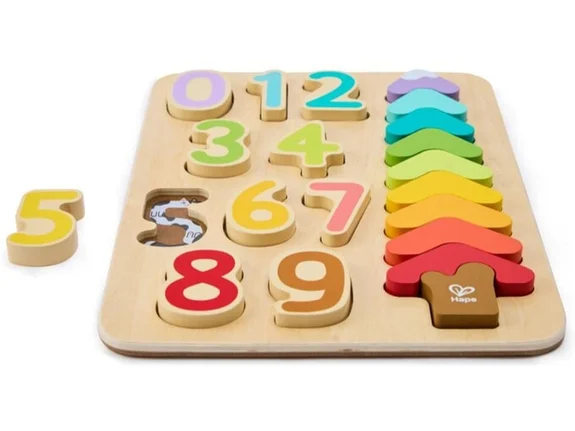 Hape Dečije drvene Puzle Brojevi i boje E1657