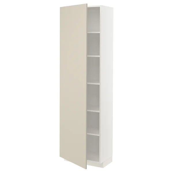 Visoki element s policama, bela/Havstorp bež, 60x37x200 cm