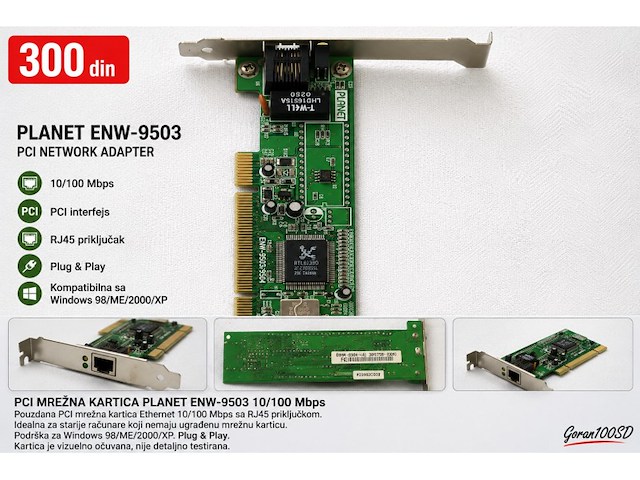 PCI mrežna kartica PLANET ENW-9503 10/100 Mbps
