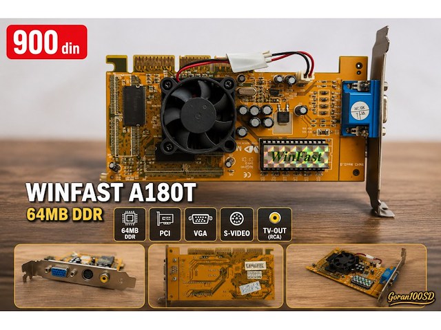 WinFast A180T 64 MB DDR PCI grafička kartica