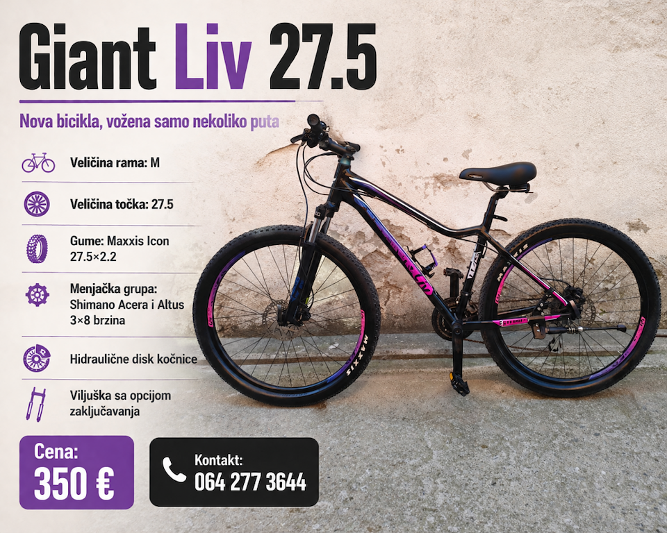 Nova bicikla Giant Liv 27.5