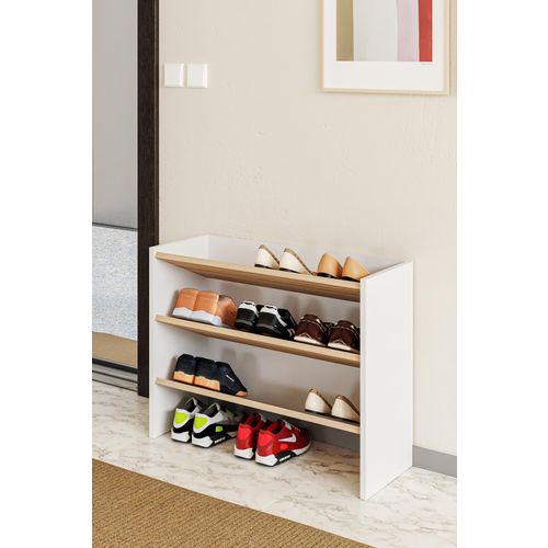Werna Sonomo Oak White Shoe Cabinet