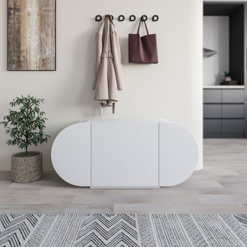 Pozy Shoe Bench - White White Shoe Cabinet