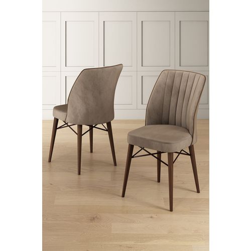 Nuna - Cappuccino, Brown Cappuccino Brown Chair Set (6 Pieces)