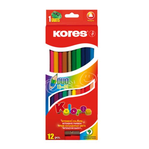 Kores Kolores Duo dvostrane drv bojice 12 kom i rezac #7-K93212