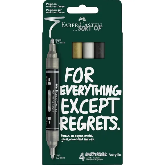 FABER CASTELL akrilni markeri CLASSIC 4kom