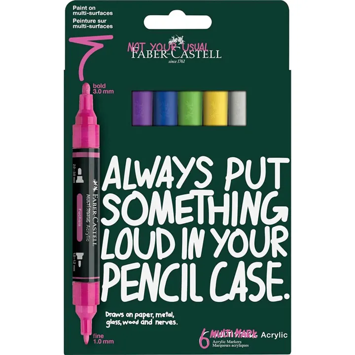 FABER CASTELL akrilni markeri VIBRANT 6kom
