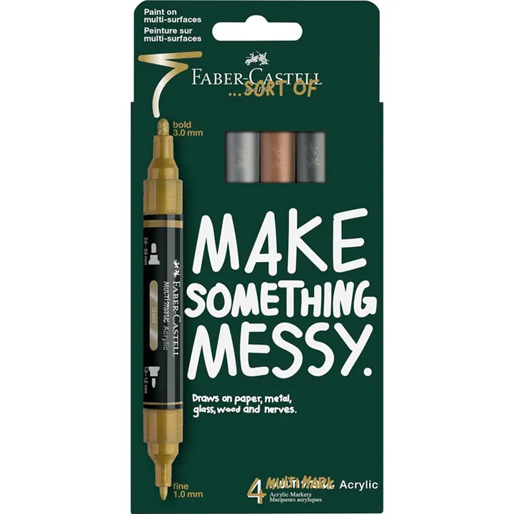 FABER CASTELL akrilni markeri METAL 4kom