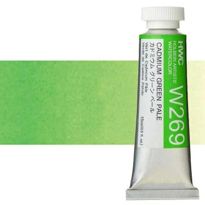 Profesionalne akvarel boje Holbein Artists 15 ml | nijanse zelene – kadmijum svetlo zelena