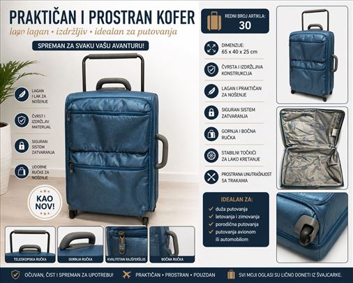 Kofer br.30, 65x40x25, uvoz CH