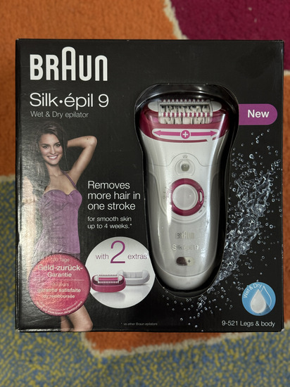 BRAUN silk epil 9 epilator - NOVO