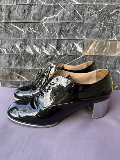 CHANEL Lakovane cipele koza Vel 40 ORIGINAL Crne