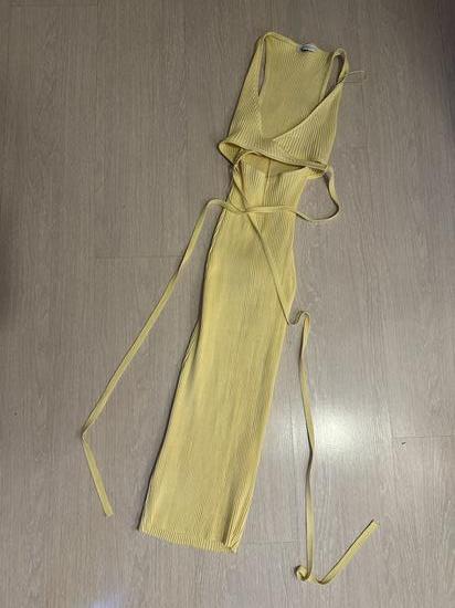 Zara knit zuta haljina