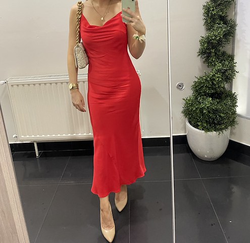 zara elegnatna slip haljina od viskoze