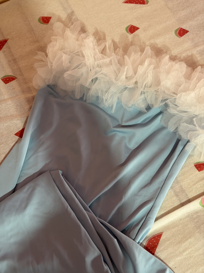 Нова baby blue свечана хаљина са 3D цветовима