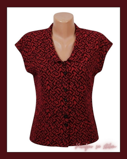 3.3. Efektna crveno-crna bluza M
