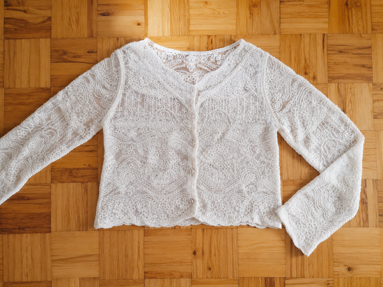 Čipkana krem bluza ✨ Novo