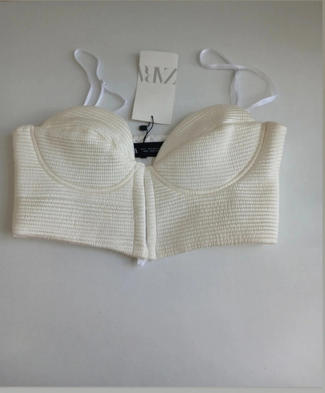 Nov ZARA beli korset top sa etiketom (S)