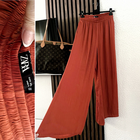          Popularne Saten siroke pantalone XS-M