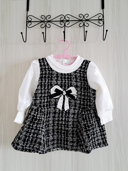 Haljinica za bebe devojcice elegantna 9-12m NOVO