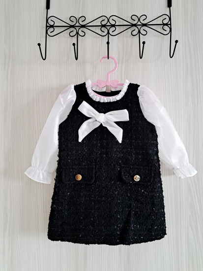Haljinica za bebe devojcice elegantna 9-12m NOVO