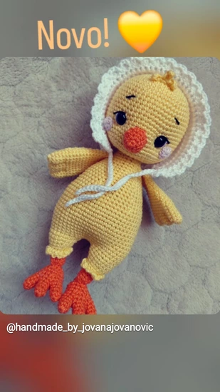 Heklana igračka pile, amigurumi