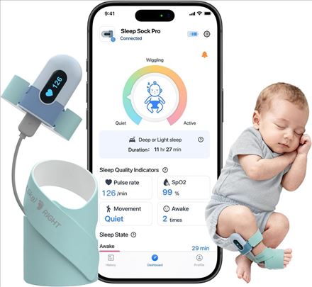 Bebytone pametna čarapa za bebe za pracenje sna