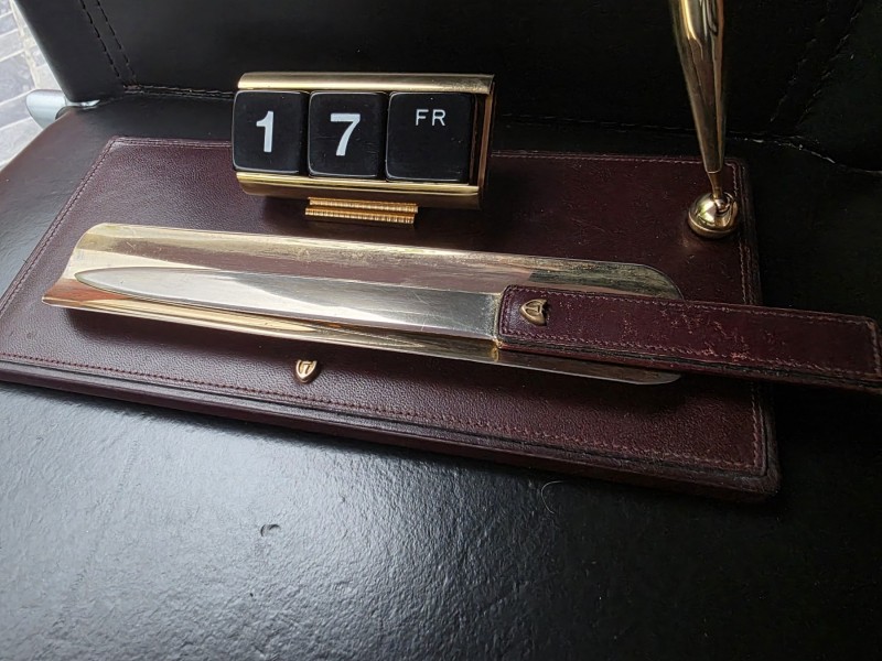 VINTAGE PIERRE WALDON Luksuzni Kožni Stoni Set