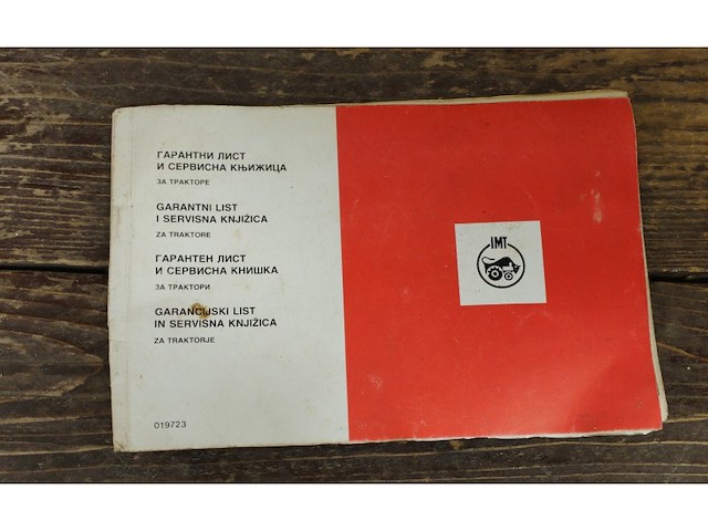 GARANTNI LIST ZA TRAKTOR IMT