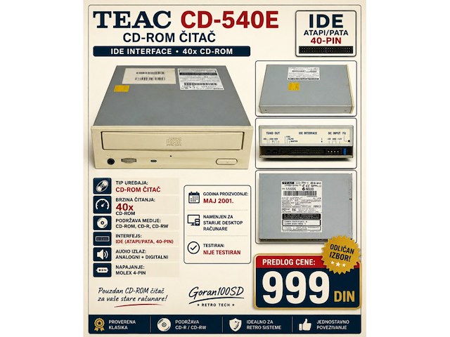 TEAC CD-540E  Tip: CD-ROM čitač