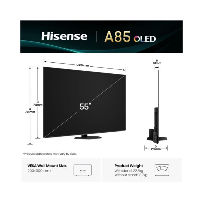 HISENSE 55 inča 55A85Q OLED 4K UHD Smart TV