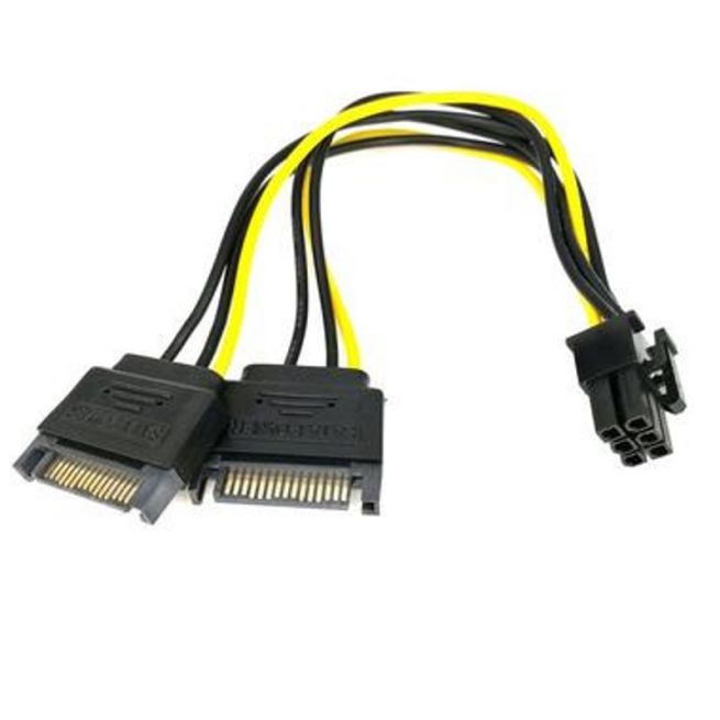 E-GREEN Naponski adapter za PCI-E VGA (6-pin) -2x Sata