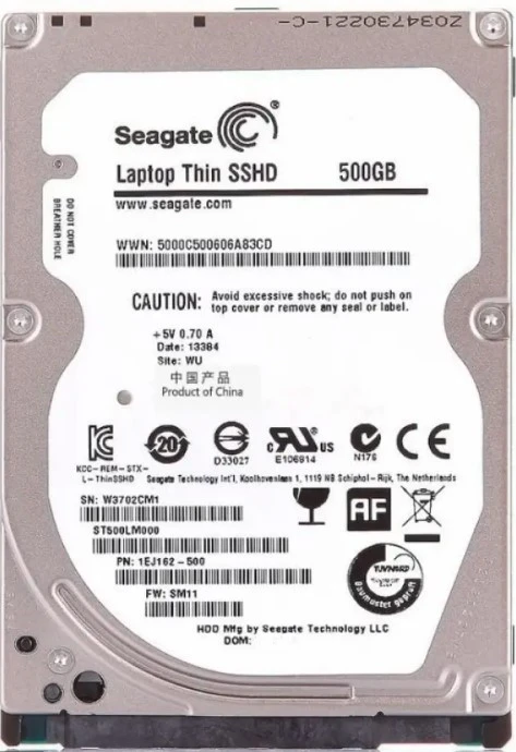 HDD 2.5 * 500GB ST500LM000 SEAGATE NOTEBOOK THIN 5400RPM 64MB FLASH 8GB SATA3 7MM