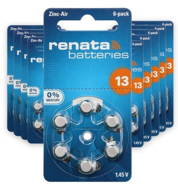 RENATA BATERIJA ZA13 1,45V ZINK-AIR BATERIJA ZA SLUSNI APARAT, PAK6 (CENA PO KOM.)