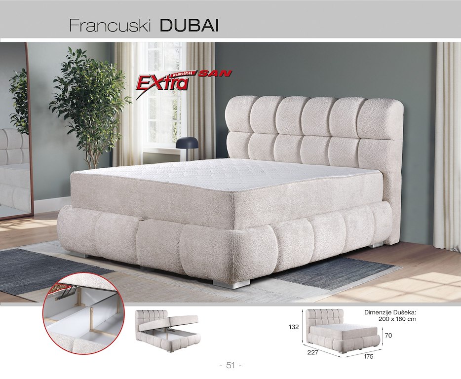 Francuski ležaj Dubai