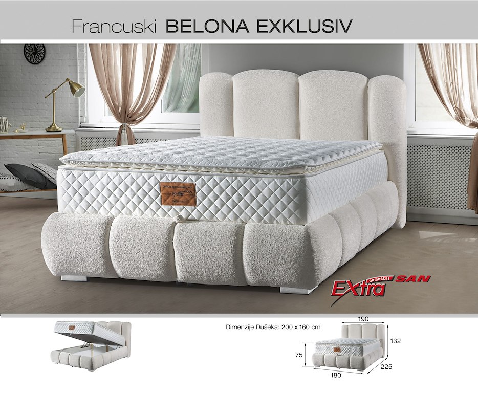 Francuski ležaj Belona exklusiv