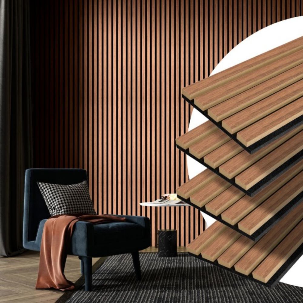 Panel akustični 3d hrast tamni 2600x300x14 mm 3kom. 2.34m2